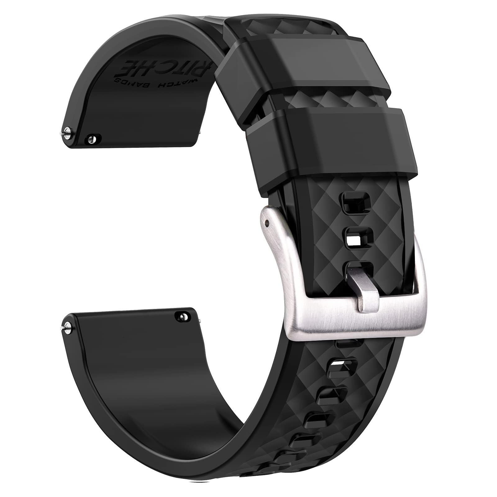 Ritche Christmas Gift 22mm Silicone Watch Band Compatible with Samsung Galaxy Watch 3 (45mm) Samsung Gear S3 Classic Watch Quick Release Rubber Watch Bands for Men Women, White Elephant Gifts, Stocking Stuffers for Men