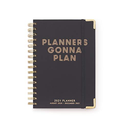 DesignWorks Ink, 17-Month Dated Agenda (August 2020 - December 2021), 5.75" x 8.25", Black - Planners Gonna Plan