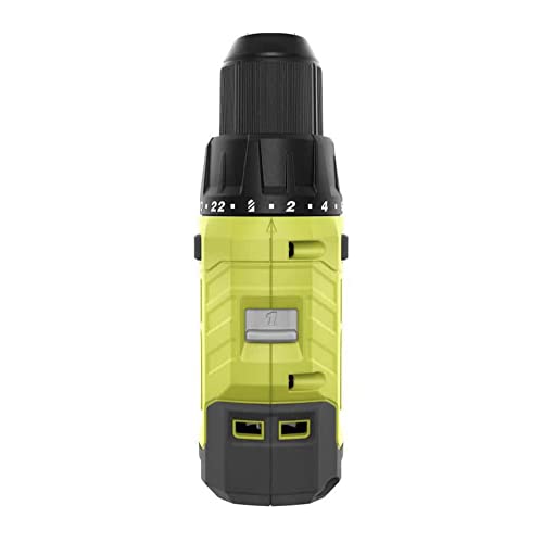 Ryobi Cordless 1/2 inch Drill Driver with (2) 18-Volt Batteries, Charger, 20 Piece Multipurpose Drill Bit Set and Buho Tool Bag