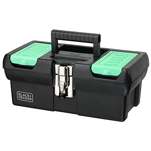 BLACK+DECKER reviva Toolbox Organizer, 19” with Built-In Lock, Made from Recycled Materials, For on the Go Use(REVST19129FF)