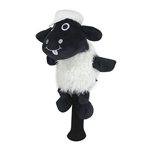 Scott Edward Animal Zoo Golf Driver Wood Covers, Fit Drivers and Fairway, Lovely Dogs, Funny and Functional (Black Sheep, Driver Head)