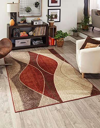 Unique Loom Autumn Collection Area Rug - Plantation (Rectangular 10' 0" x 13' 0", Multi/ Beige)