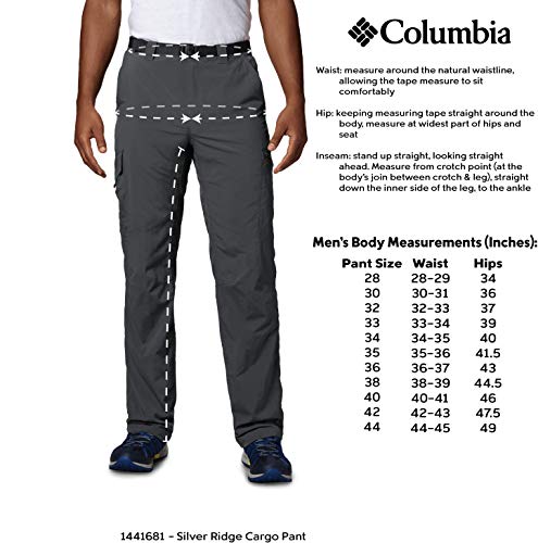 Columbia Men's Silver Ridge Cargo Pant, Delta, 36W x 32L