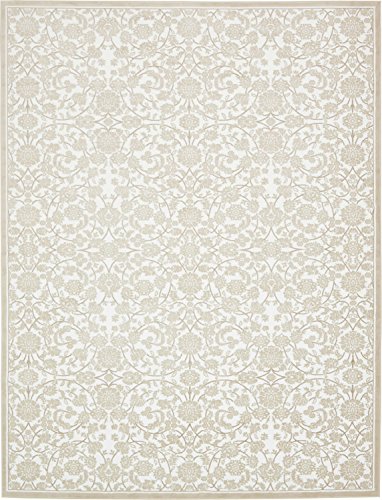 Unique Loom Rushmore Collection Classic Traditional Tone Textured Intricate Design Area Rug, 10 ft x 13 ft, Tan/White