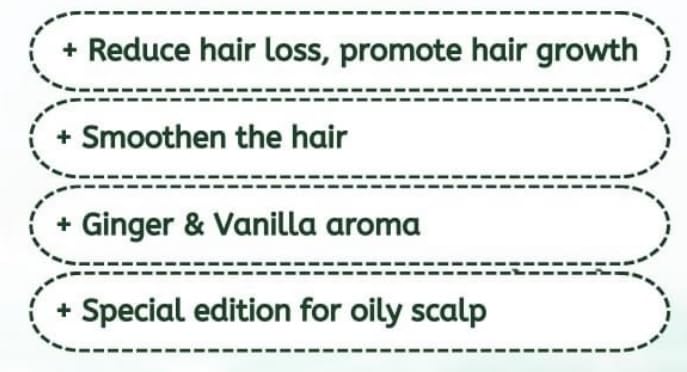 WEILAIYA White Ginger Prevent Hair Loss Shampoo 14g and Conditioner 14g Mini sample/travel/test try set for Normal/Oily Hair & Scalp