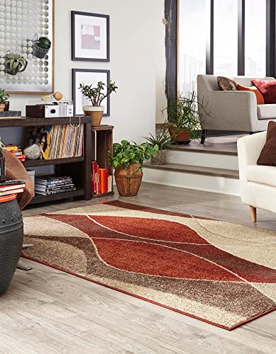 Unique Loom Autumn Collection Area Rug - Plantation (Rectangular 10' 0" x 13' 0", Multi/ Beige)