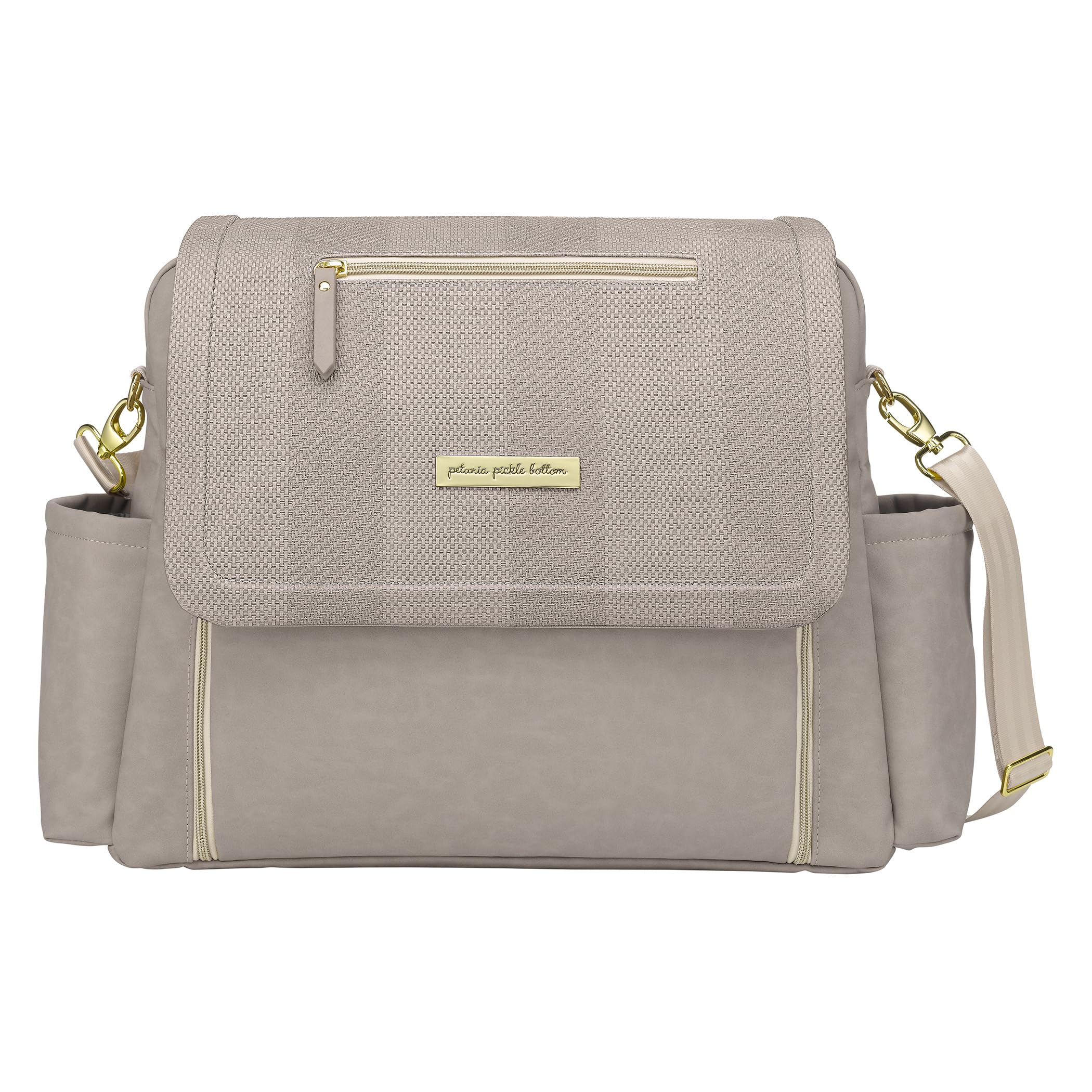 Petunia Pickle Bottom Boxy Backpack Deluxe, Diaper Bag for Parents, Stylish Baby Bag, Spacious Backpack, On-The-Go Moms, Sand Cable Stitch