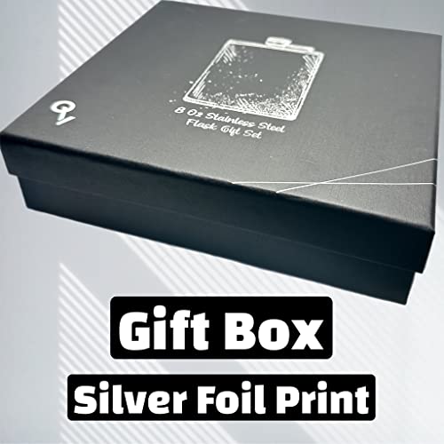 Holy Water Flask Gift With 2 Cups. 8 Oz Hip Funny Flask, Stainless Steel & Stamped Leather Wrapped Style With Gift Box. ChristmasGift For Men, Dad, brother or Groom. (Holy Water)