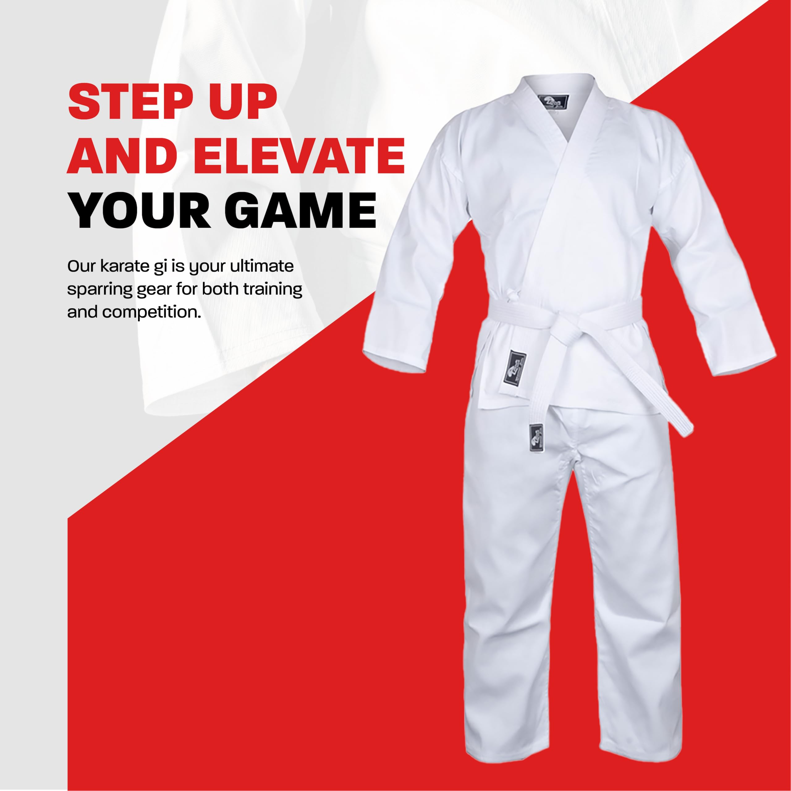 Hawk Sports Karate Uniform, Lightweight Karate Gi with Belt for Kids and Adults, Ideal for Martial Arts Training and Sparring, Durable Training Gear, Size 5 (5'9''/170lbs)