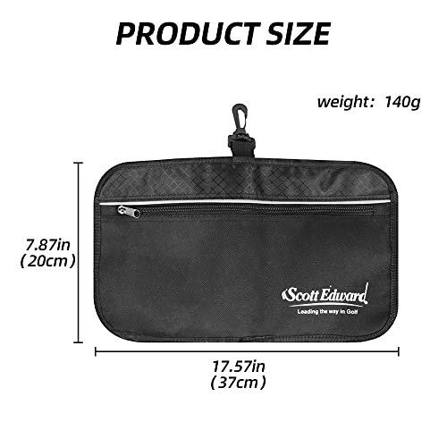 Scott Edward Golf Training Kit Bag, Multifunctional Golf Accessories Storage Bag with Golf Scorecard Cover, Golf Swing Aids Pro Power Band, Golf Wrist Brace for Golf Training