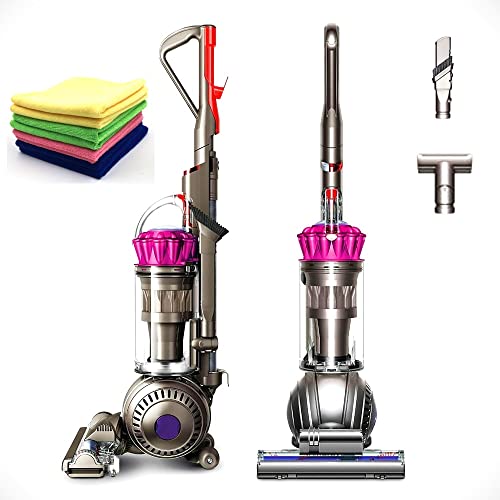Dyson Flagship Ball Multi Floor Upright Vacuum: Bagless, Corded, Whole-Machine HEPA Filtration, Strong Suction for Carpet and Hard Floor, Washable Filter, Fuchsia w/Microfiber Cloth