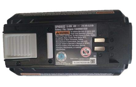 40V Volt Lithium-ion 6.0 Ah High Capacity Battery Op40602