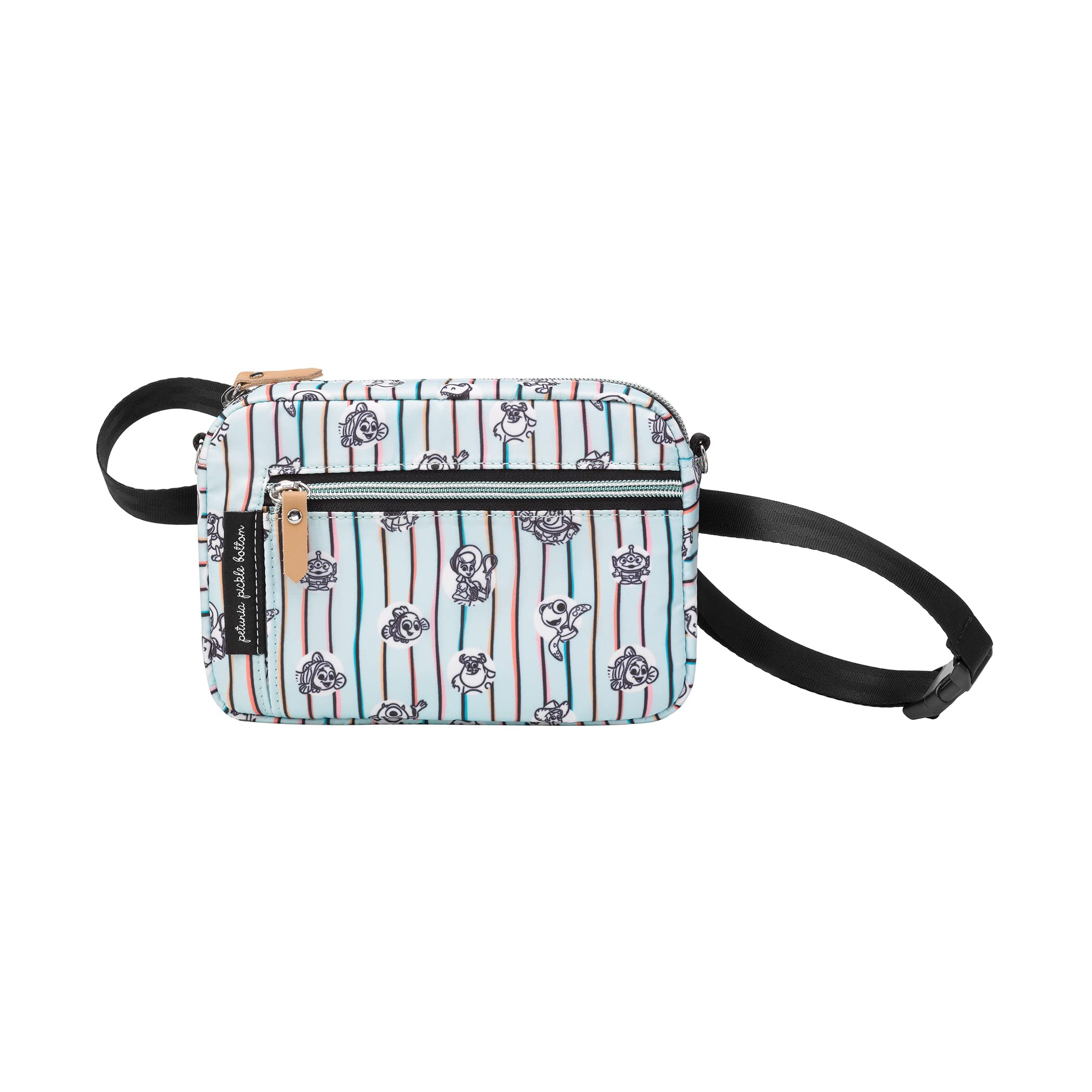 Petunia Pickle Bottom Adventurer Wristlet, Crossbody Strap, Waist Belt Bag, Purse, Wallet | Versatile, Fashionable | Disney & Pixar Playday