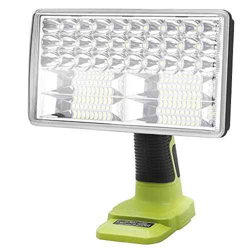 Cordless LED Work Light for Ryobi 18V ONE+ Plus Lithium Battery,3300LM Zinc Alloy Outdoor Wide Illumination Multifunction Flashlight,USB Port,for Car Repair Hiking Camp Garage