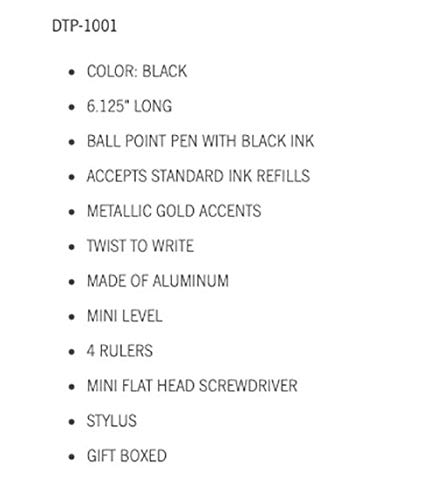 DesignWorks Ink Standard Issue Multi-Tool Pen, Black