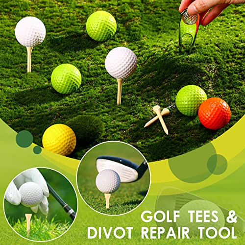 Golf Flask Gift Set 7 oz Stainless Steel Golf Flask with Leather Case Golf Accessories for Men and Women Includes Drinking Flasks Divot Tool Ball Marker and 4 Golfer Tees