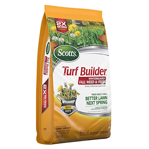Scotts Turf Builder WinterGuard Fall Weed and Feed 3: Covers up to 15,000 Sq Ft, Fertilizer, 43 lbs.
