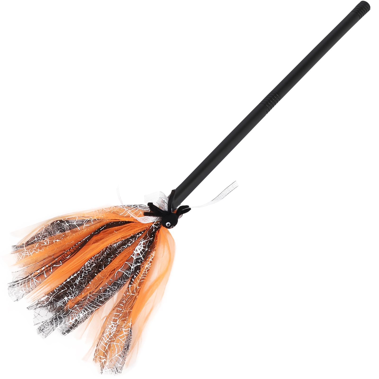 SUPVOX Witch Broom Witch Broom Net Yarn Plastic Wizard Flying Broomstick Halloween Cosplay Props for Kids Party Costume (Orange) Halloween Costumes