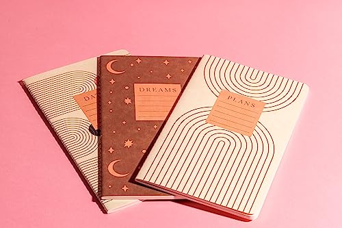 DesignWorks Ink Set of 3 Single Flex Notebooks - Dreams (Plans, Daydreams, Important Dates)
