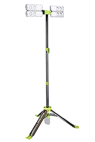 PowerSmith Voyager PVLR8000A-C 8000 Lumen Collapsible Cordless Tripod LED Work Light. Bare Light Only. 3-Way Power. AC or DC Adaptor or Battery Needed to Use Light