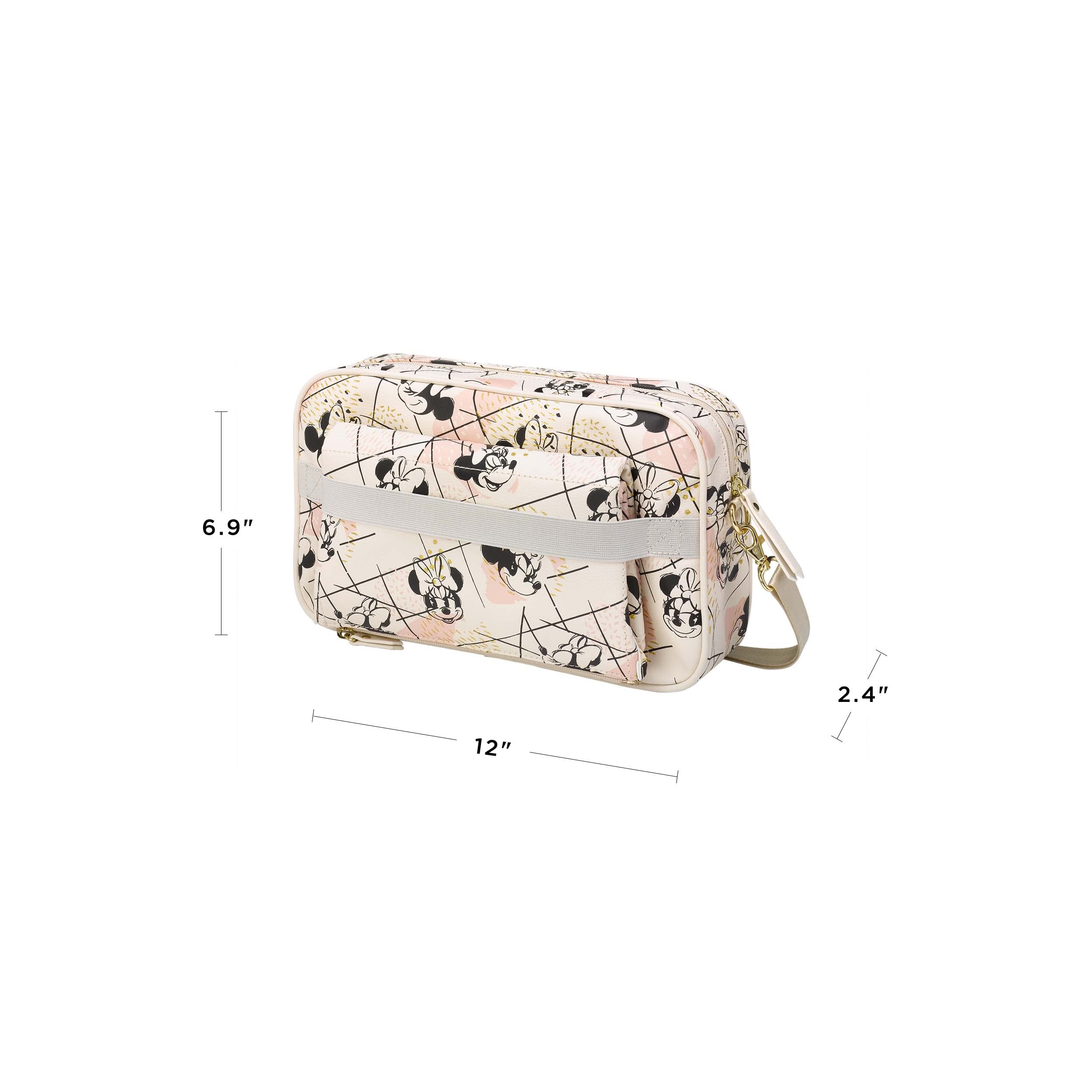 Petunia Pickle Bottom Companion Diaper Clutch with Fold-Out Changing Pad, For On-The-Go Parents, Fits Baby Essentials, Lightweight & Easy To Clean (Shimmery Minnie Mouse)