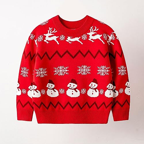 Unisex Baby Sweatshirt Waffle Knit Baby Clothes Cotton Xmas Reindeer Sweaters Sweatshirts Tops Christmas Jumper