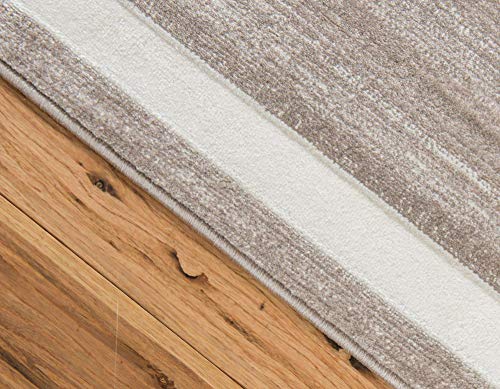 Unique Loom Uptown Collection by Jill Zarin Collection Greek Key Textured Modern Light Brown Area Rug (9' 0 x 12' 0)