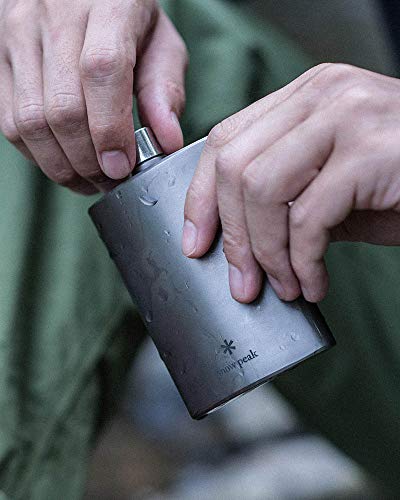 Snow Peak Titanium Flask - Durable, Light & Flavor-Resistant - Camping & Backpacking - 4.7 fl oz