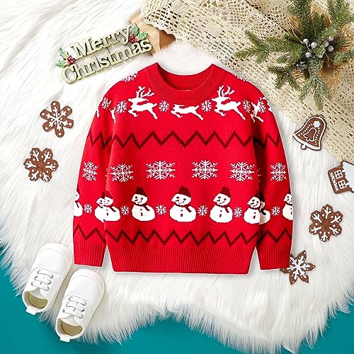 Unisex Baby Sweatshirt Waffle Knit Baby Clothes Cotton Xmas Reindeer Sweaters Sweatshirts Tops Christmas Jumper