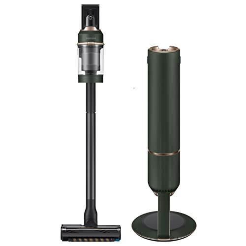 SAMSUNG BESPOKE Jet Cordless Stick Vacuum Cleaner with All In One Clean Station, Powerful Floor Cleaning for Carpet, Hardwood, Tile, Lightweight, HEPA Filtration, Woody Green