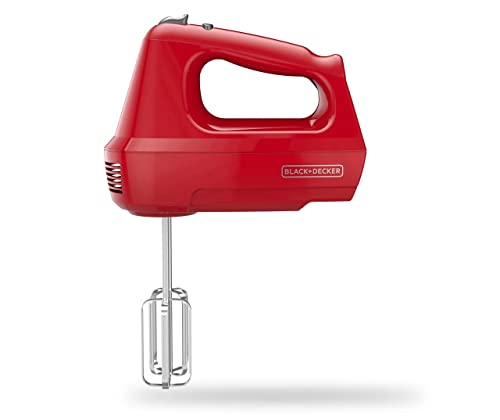 Black & Decker MX3200R 6-Speed Hand Mixer, Red
