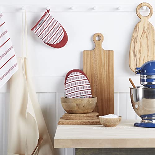 KitchenAid Albany Mini Oven Mitt 2-Pack Set, Passion Red, 5.5"x8"