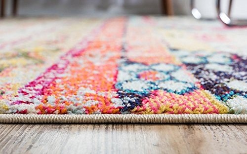 Unique Loom Sedona Collection Distressed, Southwestern, Vintage, Modern, Over-Dyed, Abstract Area Rug (5' 0 x 8' 0 Rectangular, Multi/Beige)