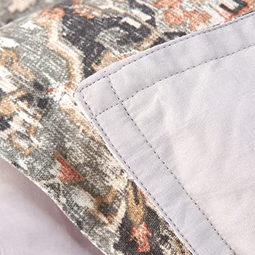 HiEnd Accents Carmen Kilim 3 Piece Comforter Set with Pillow Shams, Gray Medallion, Super Queen Size, Modern, Traditional, Rustic Style Luxury Bedding Set, 1 Comforter and 2 Pillowcases