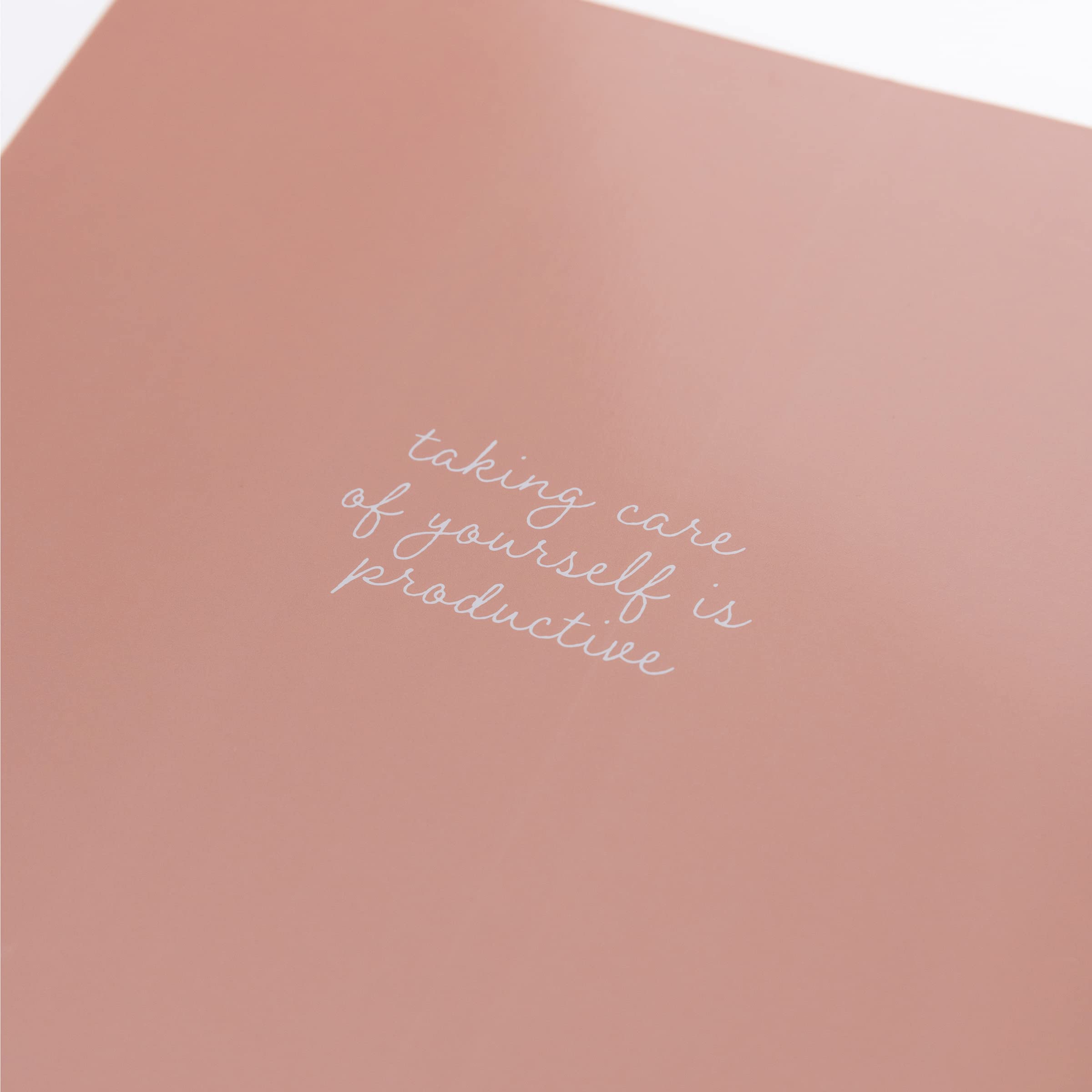 Graphique Vegan Leather Spiral Journal - Working on Myself Design - 192 Lined Pages - Perfect for Taking Notes, Lists and More (8" x 10")