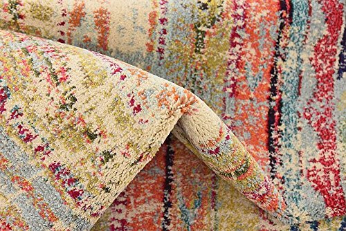 Unique Loom Sedona Collection Distressed, Southwestern, Vintage, Modern, Over-Dyed, Abstract Area Rug (5' 0 x 8' 0 Rectangular, Multi/Beige)