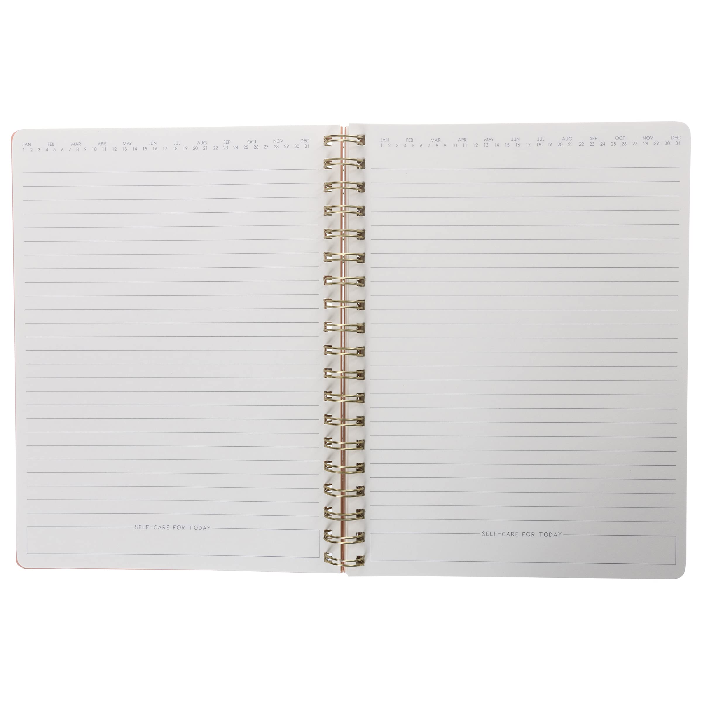 Graphique Vegan Leather Spiral Journal - Working on Myself Design - 192 Lined Pages - Perfect for Taking Notes, Lists and More (8" x 10")