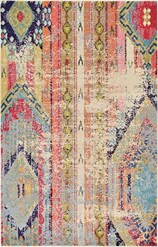 Unique Loom Sedona Collection Distressed, Southwestern, Vintage, Modern, Over-Dyed, Abstract Area Rug (5' 0 x 8' 0 Rectangular, Multi/Beige)