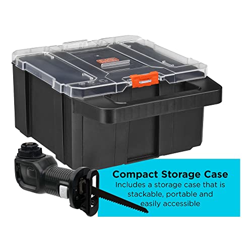 BLACK+DECKER MATRIX Reciprocating Saw Blades, Heavy Duty Teeth For Cutting, Includes Storage Case (BDCMTRSSTFF)