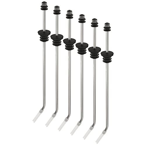 bev by BLACK+DECKER Cocktail Maker Replacement Dispenser Straws, Stainless Steel, Dishwasher Safe, 6 Pack (BEST106​)
