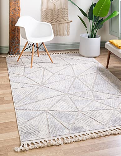 Unique Loom Arlo Collection Area Rug - AJ (Rectangular 9' 0" x 12' 0", Sandy Beige/ Gray)