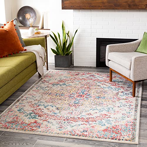 Artistic Weavers Odelia Vintage Bohemian Area Rug,7'10" x 10',Blush/Yellow