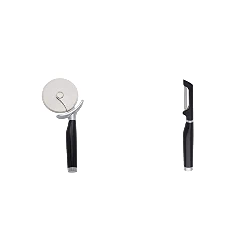 KitchenAid Classic Pizza Wheel, 9-Inch, Black & KE112OHOBA Classic Euro Peeler, One Size Black 2
