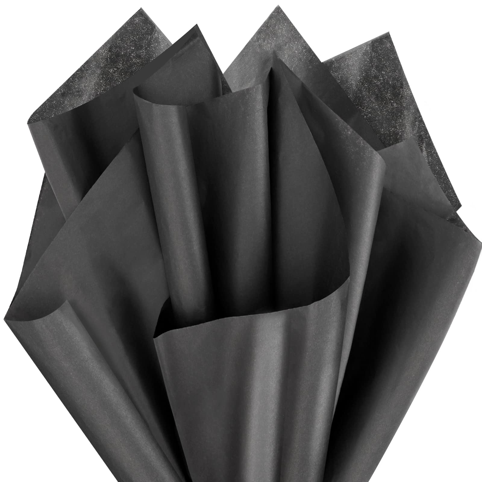 EUSOAR Wrapping Tissue Paper, 20x15 inches 500pcs Black Present Packing Tissue Paper, Tissue Paper Crafts, Tissue Paper Bulk, for DIY Crafts Decorative Tissue Paper Art Craft Birthday Party Festival