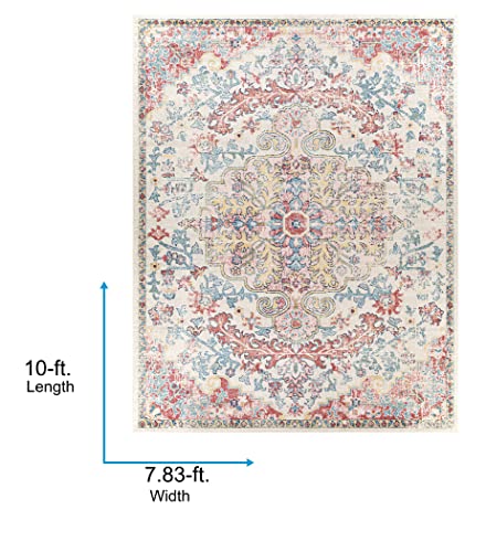 Artistic Weavers Odelia Vintage Bohemian Area Rug,7'10" x 10',Blush/Yellow