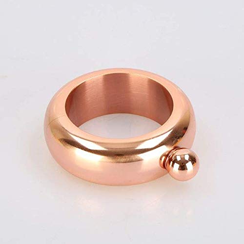Rose Gold Bangle Bracelet Wine/Alcohol 3.5 oz Flask - Stainless Steel Creative Gift Set for Women - Bonus Funnel Included