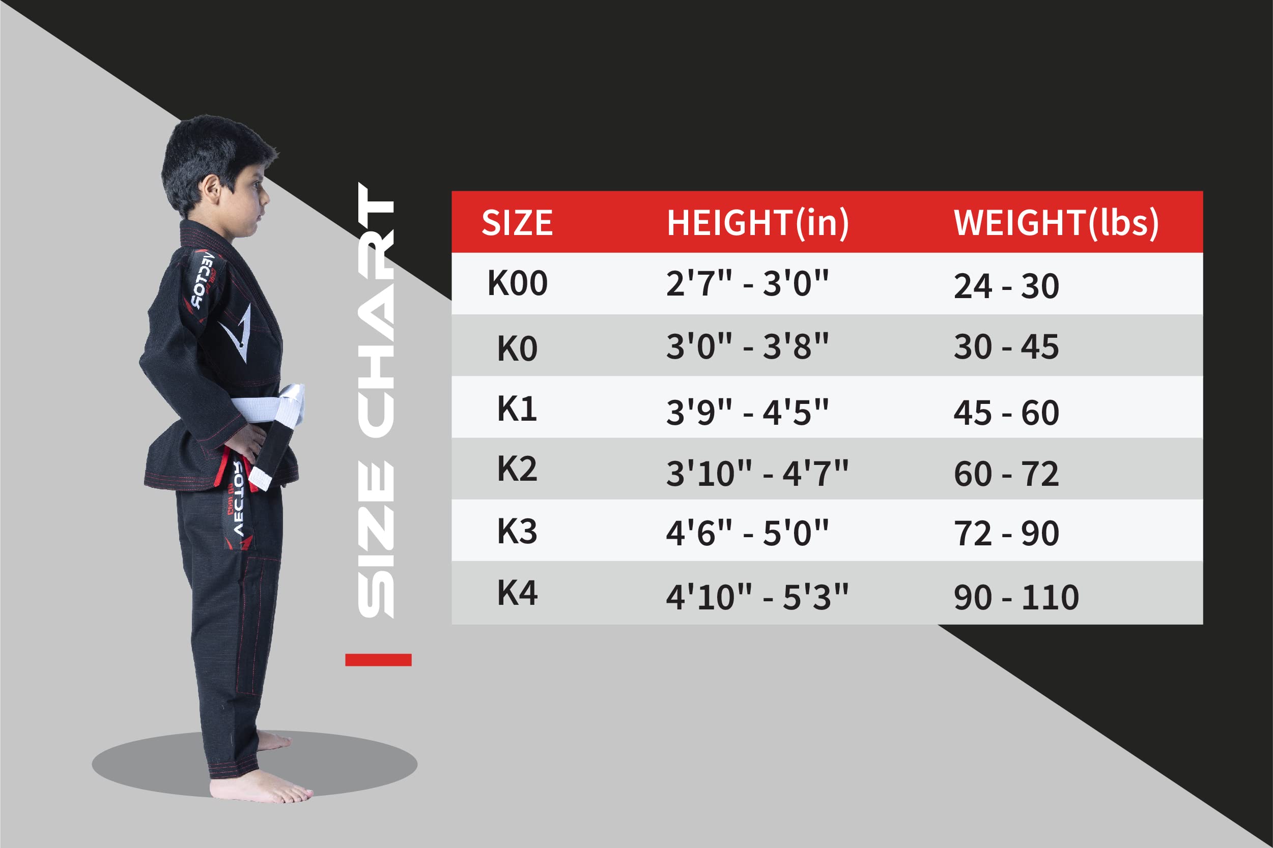Vector Sports Kids Brazilian Jiu Jitsu BJJ Gi with Free White Belt 100% Cotton Pearl Weave Kimono Ultra Lightweight Preshrunk Fabric (Navy, K2)