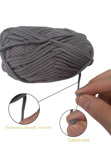 Moon Waves Yarn for Crocheting and Knitting Cotton-Nylon Blend Yarn Great for Beginners Easy to See Stitches (Mauve)