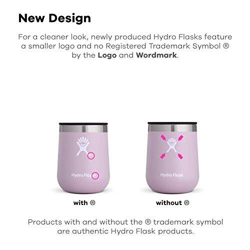 Hydro Flask 10 oz Wine Tumbler - Stainless Steel & Vacuum Insulated - Press-in Lid - White