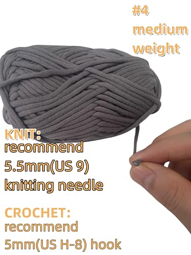 Moon Waves Yarn for Crocheting and Knitting Cotton-Nylon Blend Yarn Great for Beginners Easy to See Stitches (Mauve)
